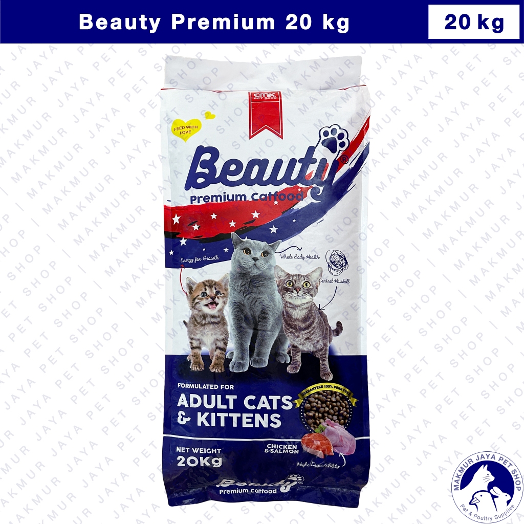 Jual BEAUTY Premium Cat Food Chicken & Salmon 20 kg / Makanan Kucing ...