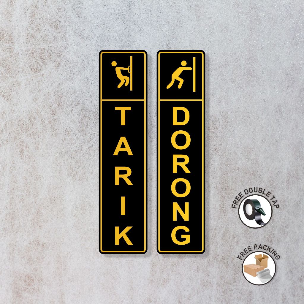 Jual Akrilik Sign PINTU TARIK DORONG | Akrilik PUSH PULL | Shopee Indonesia