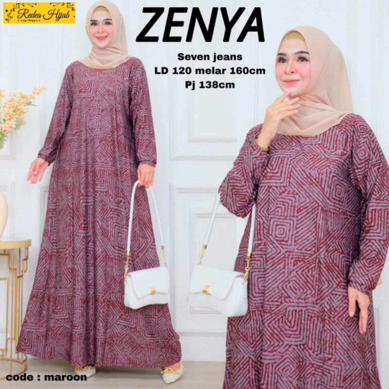 Jual ZENYA GAMIS CALVIN JEANS MOTIF CANTIK PRINTING LD 110 130 DRESS ...