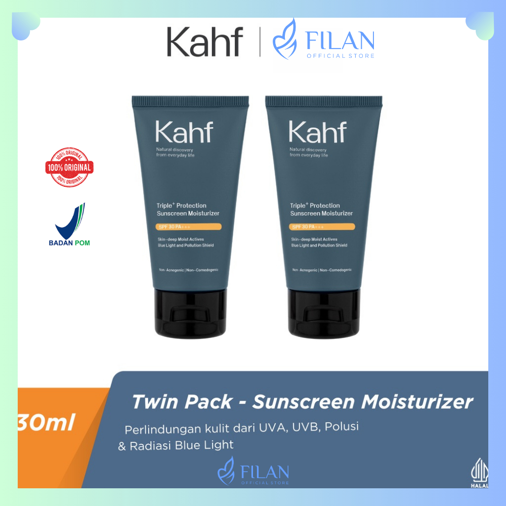 Jual KAHF Triple+ Protection Sunscreen Moisturizer SPF 30 PA+++ 30 ml ...