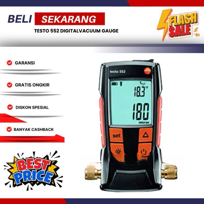 Jual Testo 552 - Digital Vacuum Gauge with Bluetooth | Shopee Indonesia