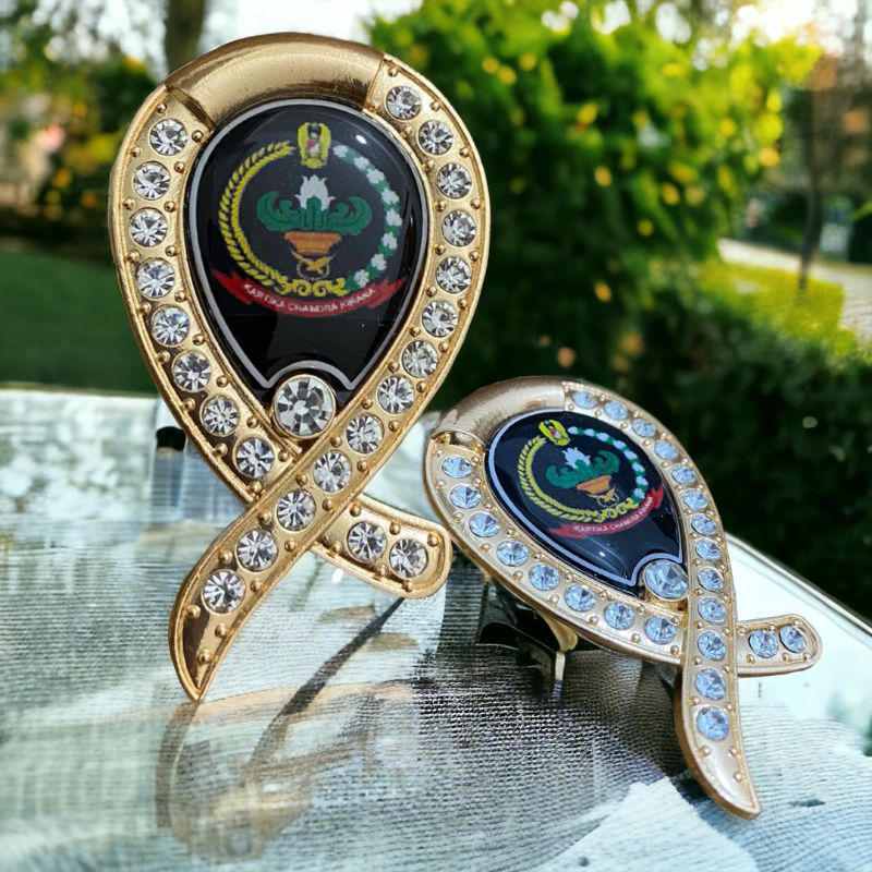 Jual Bros pita logo PERSIT peniti warna gold - bros hijab model pita ...