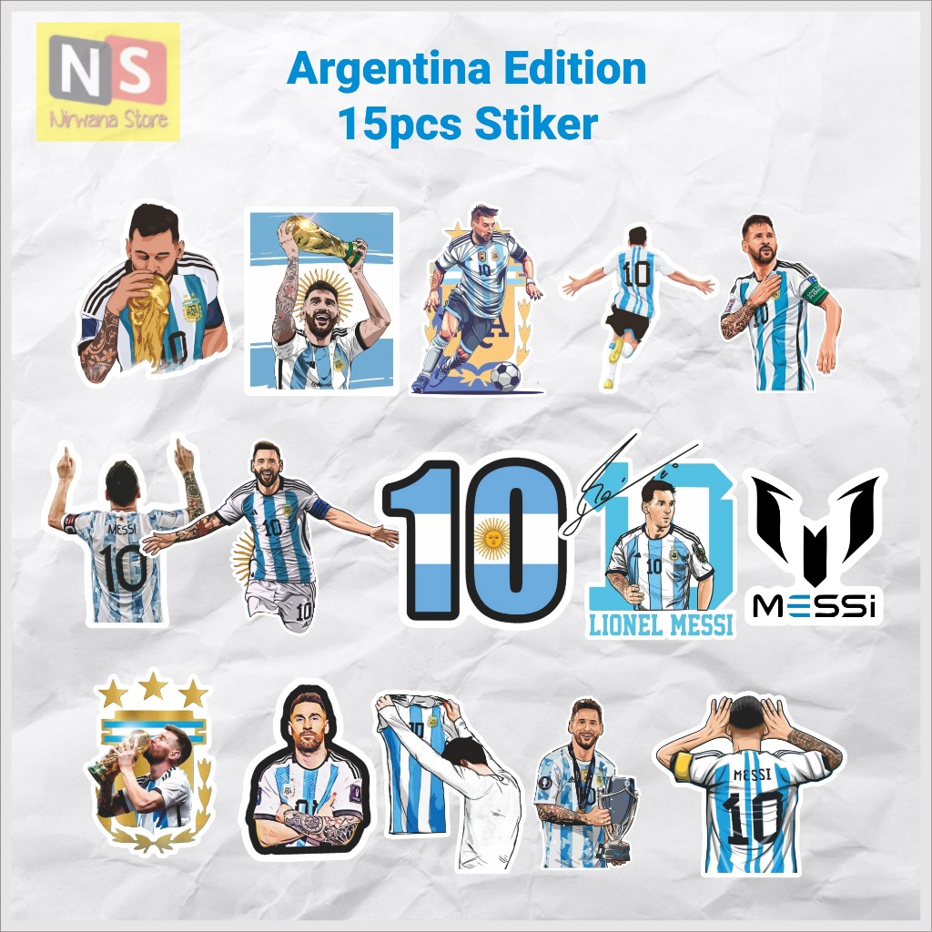 Jual Stiker Pack Paket Tumblr Laptop - Lionel Messi Argentina Edition ...