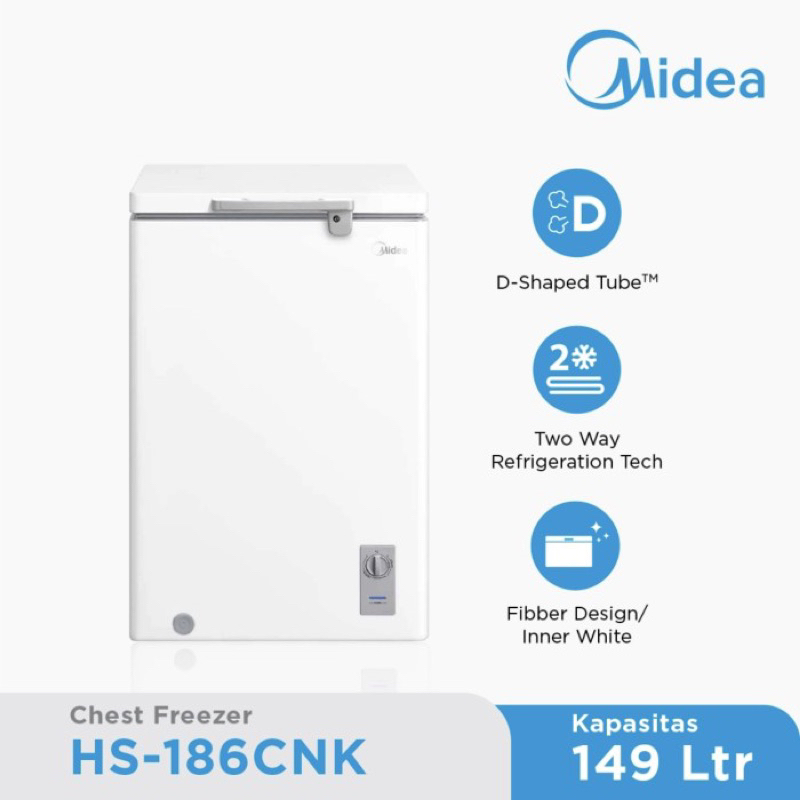 Jual Midea Chest Freezer 150L MIDEA HS-186CN K / MIDEA HS 186 CNK MIDEA ...