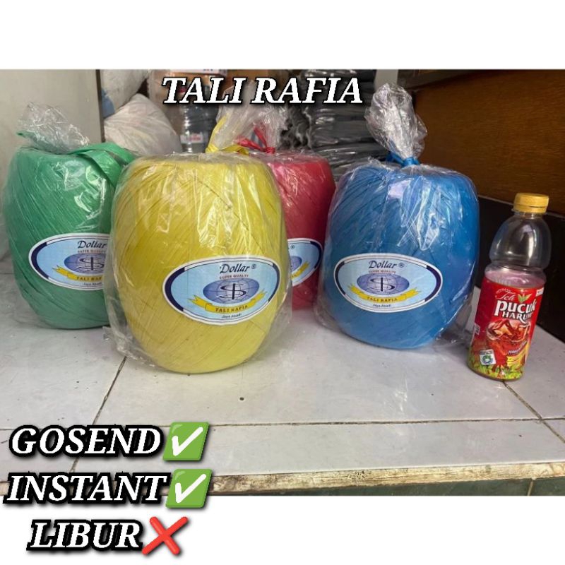 Jual Tali plastik warna tali rafia roll gulungan besar tali pengikat ...