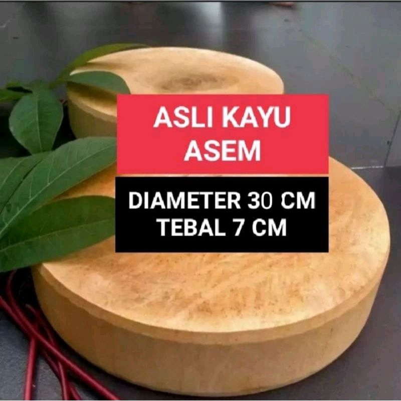 Jual Talenan kayu asem diameter 30 cm tebal 7 cm talenan daging ...