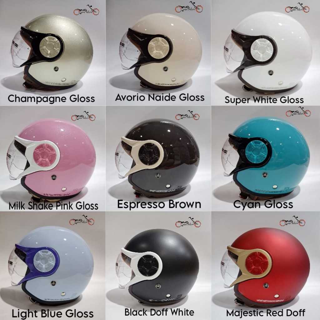 Jual HELM HIJAB CARGLOSS YRH RETRO - HELM HALF FACE WANITA HIJAB ...