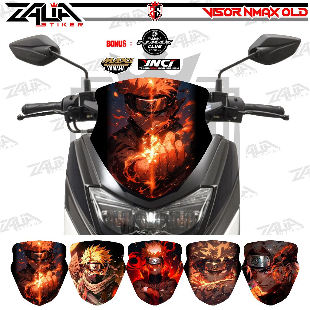 Jual Stiker visor Winshield yamaha Nmax Old 155 2015-2019 GAMBAR NARUTO ...