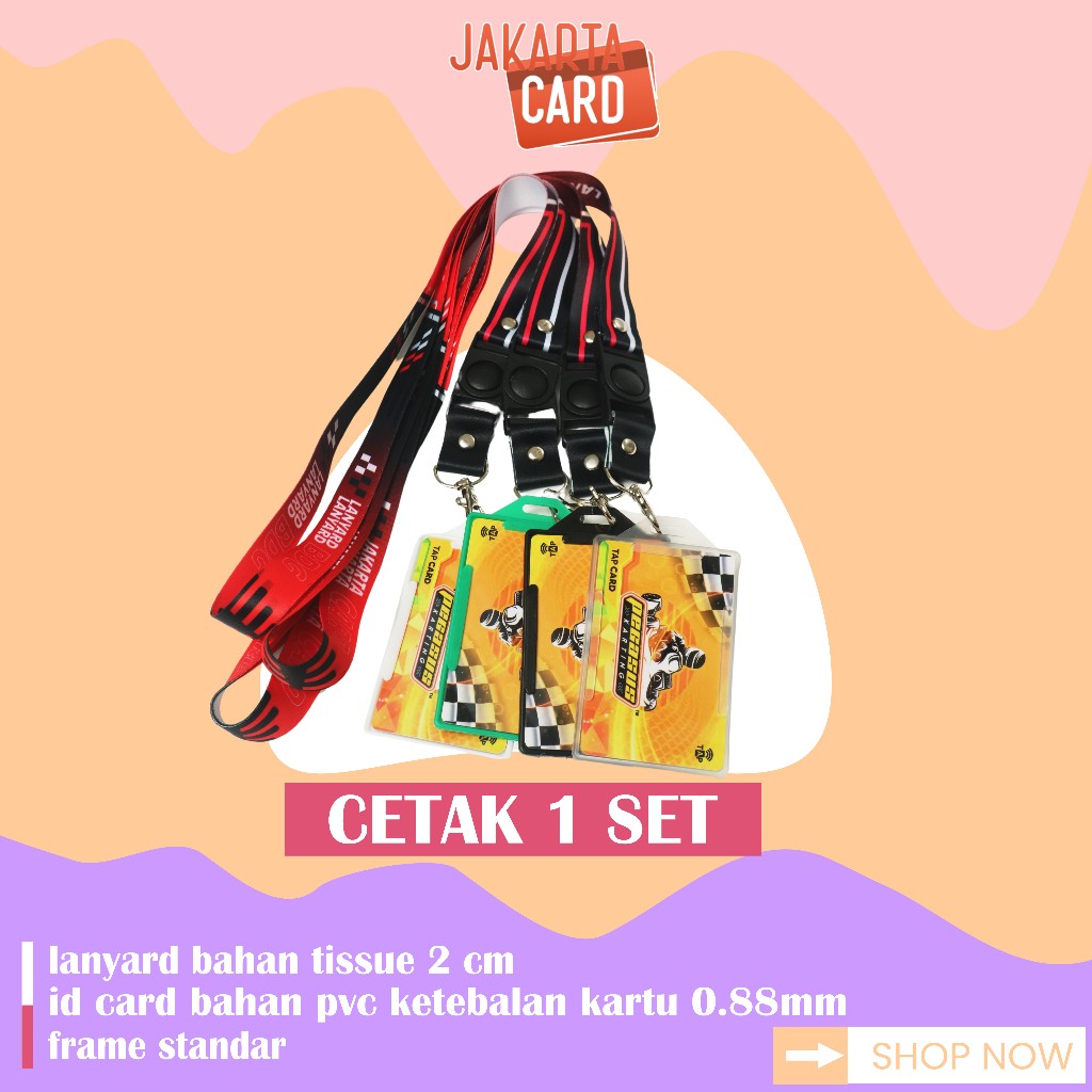 Jual SATU SET PAKET NAME TAG CETAK TALI LANYARD PRINT SUBLIM PREMIUM ...