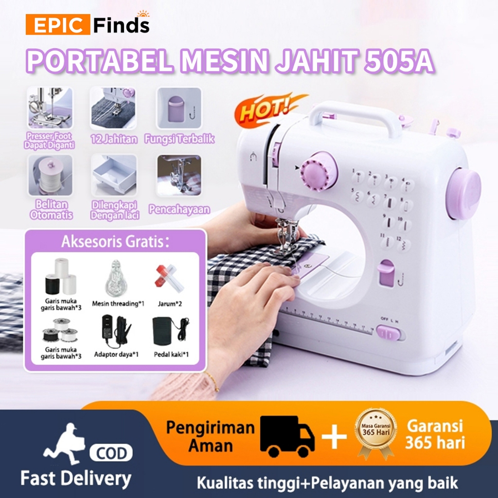 Jual Epic Finds Mesin Jahit Mini Portabel +Lampu/Mesin Jahit Mini ...