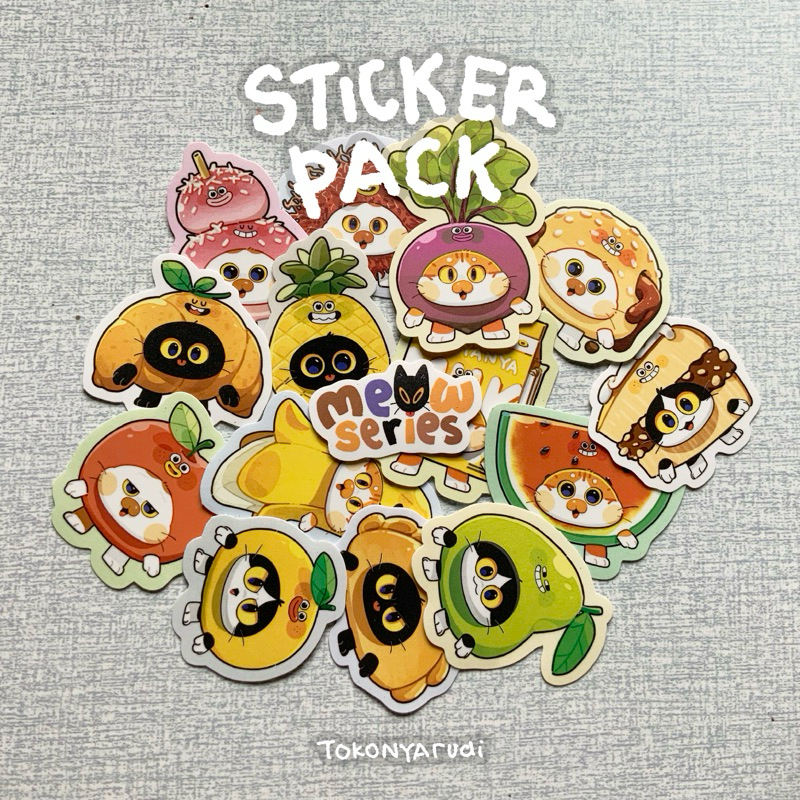 Jual sticker kat | sticker pack lucu kucing | by rudi | Shopee Indonesia