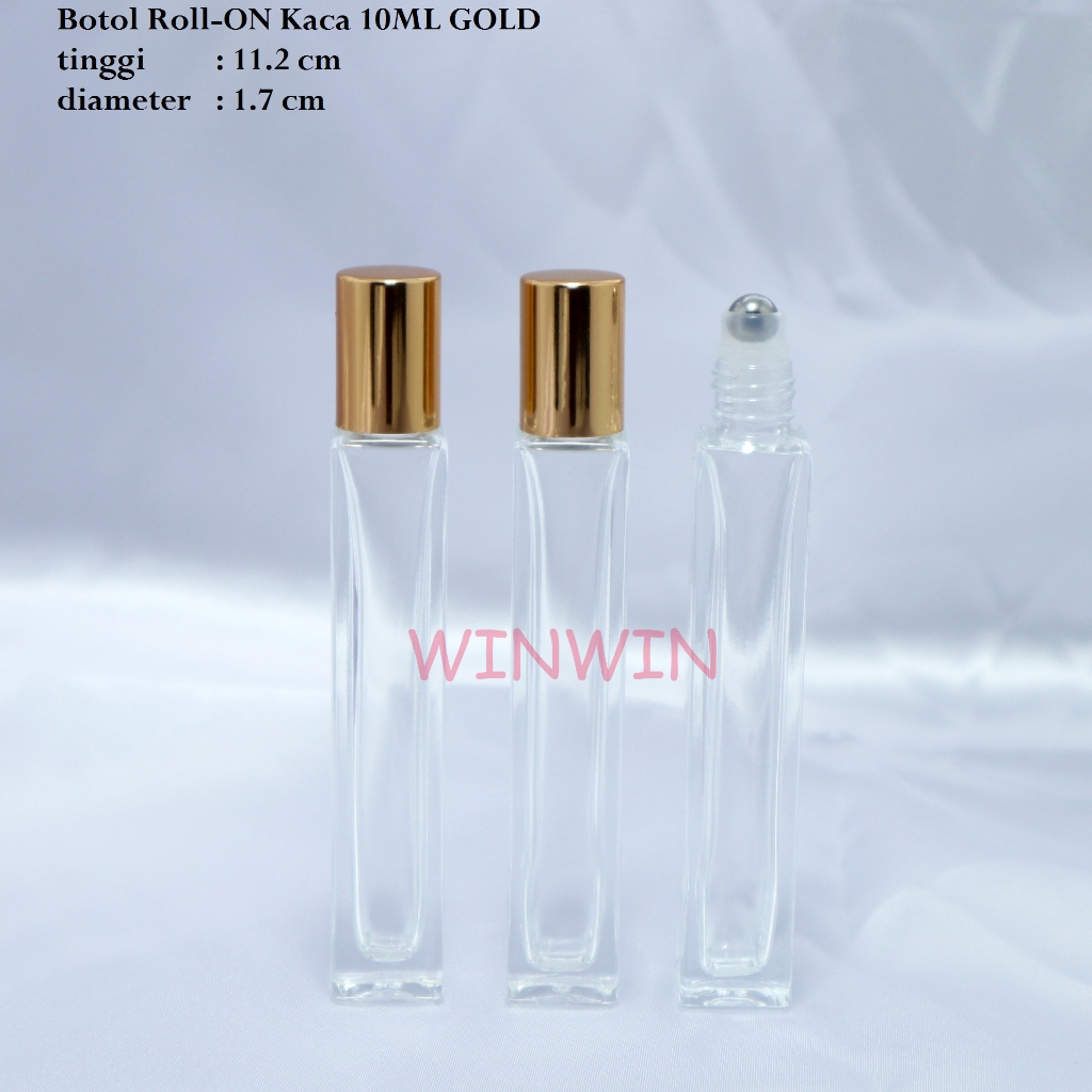 Jual botol roll on 10ml kaca tebal kotak bola stainless travel size ...