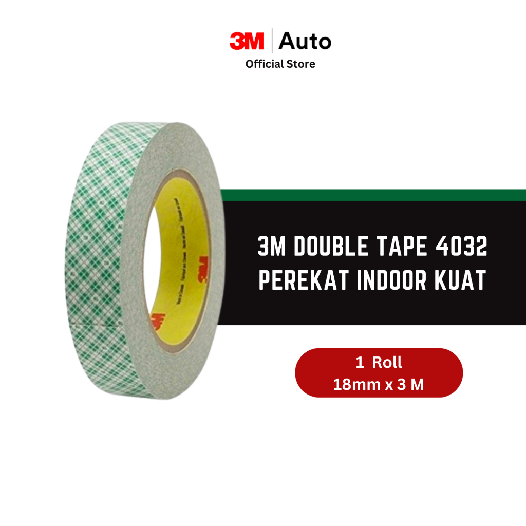 Jual 3M Scotch Double Tape 4032 Mounting Tape Urethane Foam Tape 18mm x ...