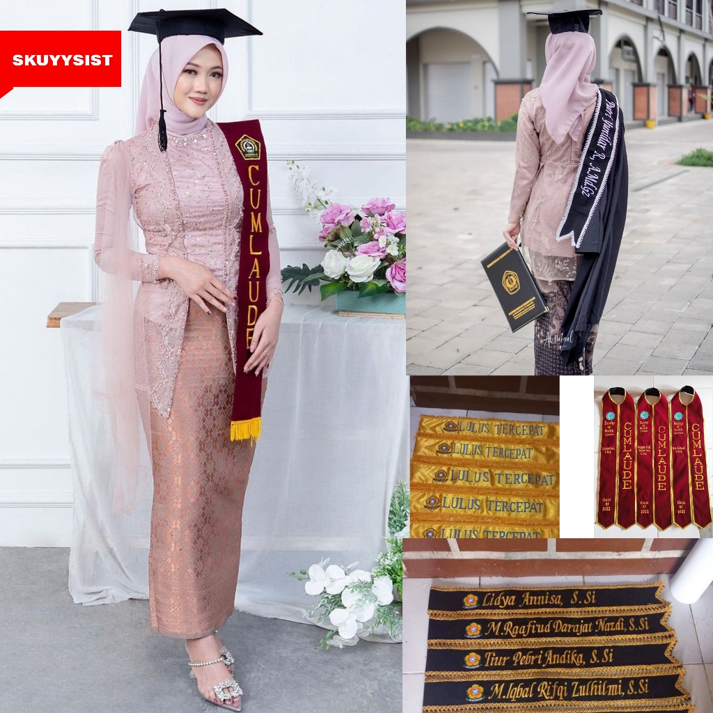 Jual Selempang Wisuda Renda Selendang Renda Bordir Slempang Kain Bludru ...