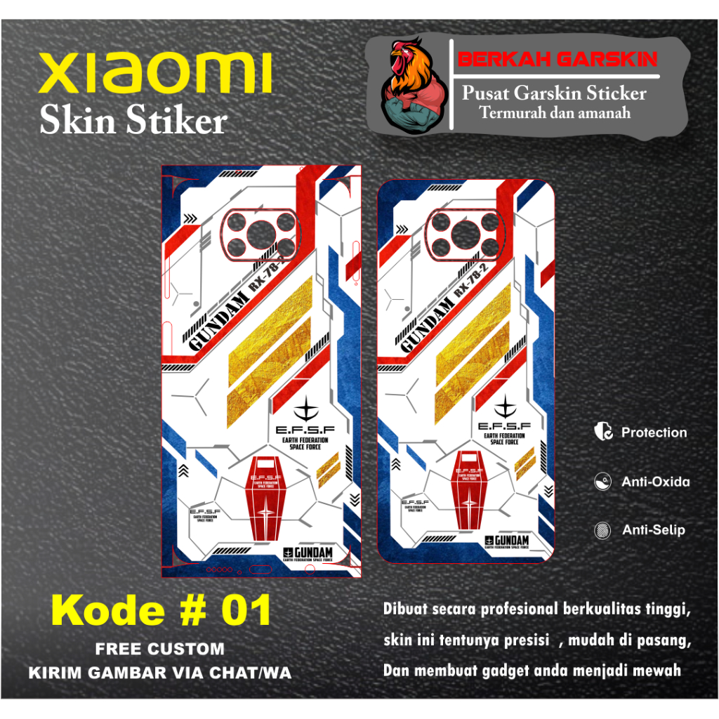 Jual [ISI 2 PCS] Garskin Stiker Xiaomi Poco X3, X3 pro, X3 NFC Motif ...
