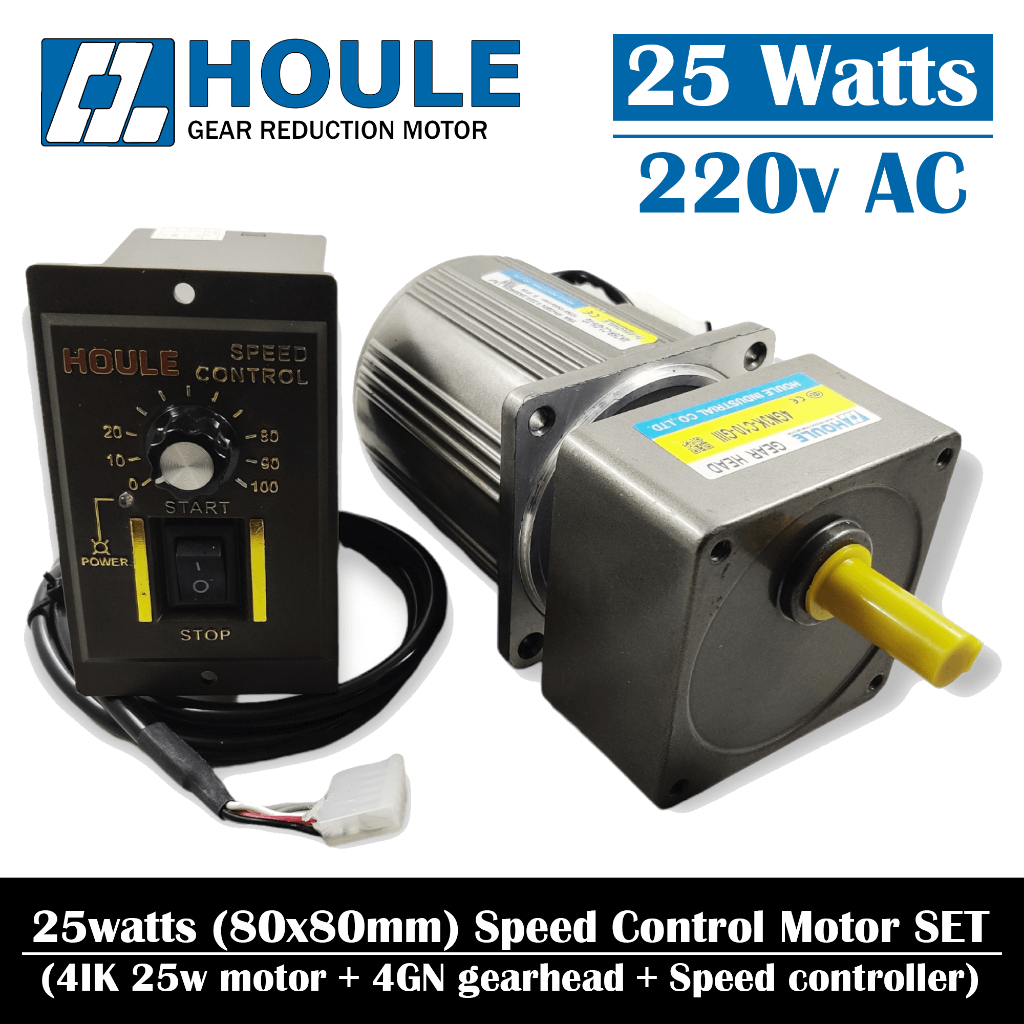 Jual Houle Motor 25W 220v AC 4IK Variable Speed Control Motor Gearbox ...