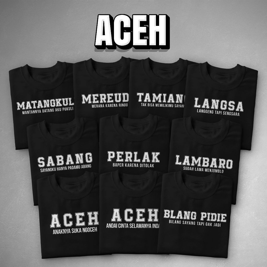 Jual Cocol Store - Kaos Singkatan Kota Aceh | Shopee Indonesia Jual Cocol Store - Kaos Singkatan Kota Aceh | Shopee Indonesia