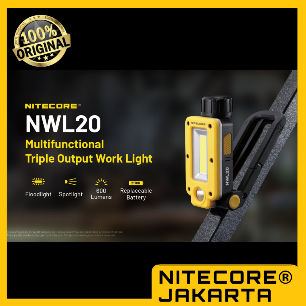 Jual Nitecore NWL20 Rechargeable COB Mechanics Work Light 600 Lumens | Shopee Indonesia