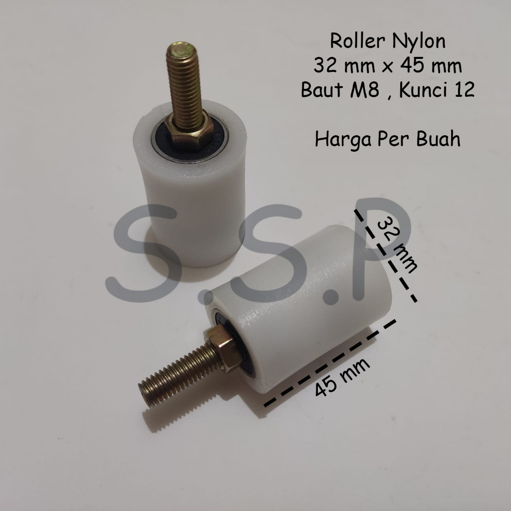 Jual Roller Nilon / Roda Penuntun Pintu Pagar Besi - Diameter 32 mm ...