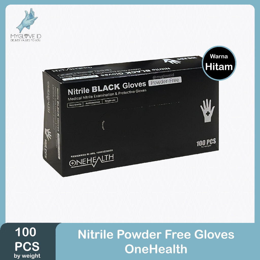 Jual Sarung Tangan Karet Nitril Hitam / Nitrile Glove Powder Free ...