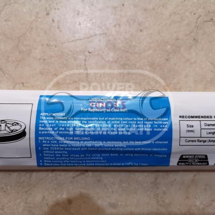 Jual KAWAT LAS BESI COR 2.6MM (1KG) CAST IRON NIKKO STEEL CIN-3 CIN3 CIN 3 | Shopee Indonesia