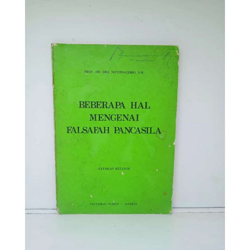 Jual Buku Beberapa Hal Mengenai Falsafah Pancasila | Notonagoro ...
