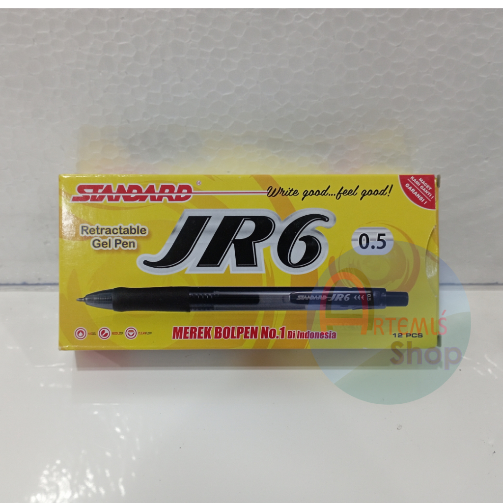 Jual Pulpen Gel STANDARD JR6 0.5 mm Retractable Gel Pen Satuan | Shopee ...