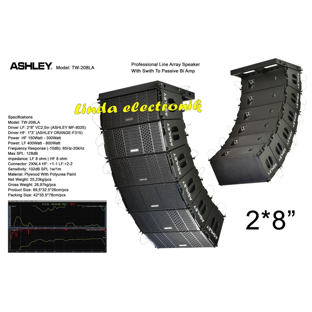 Jual Speaker Line Array ASHLEY TW208LA tw208la / tw208 la 1 buah ...