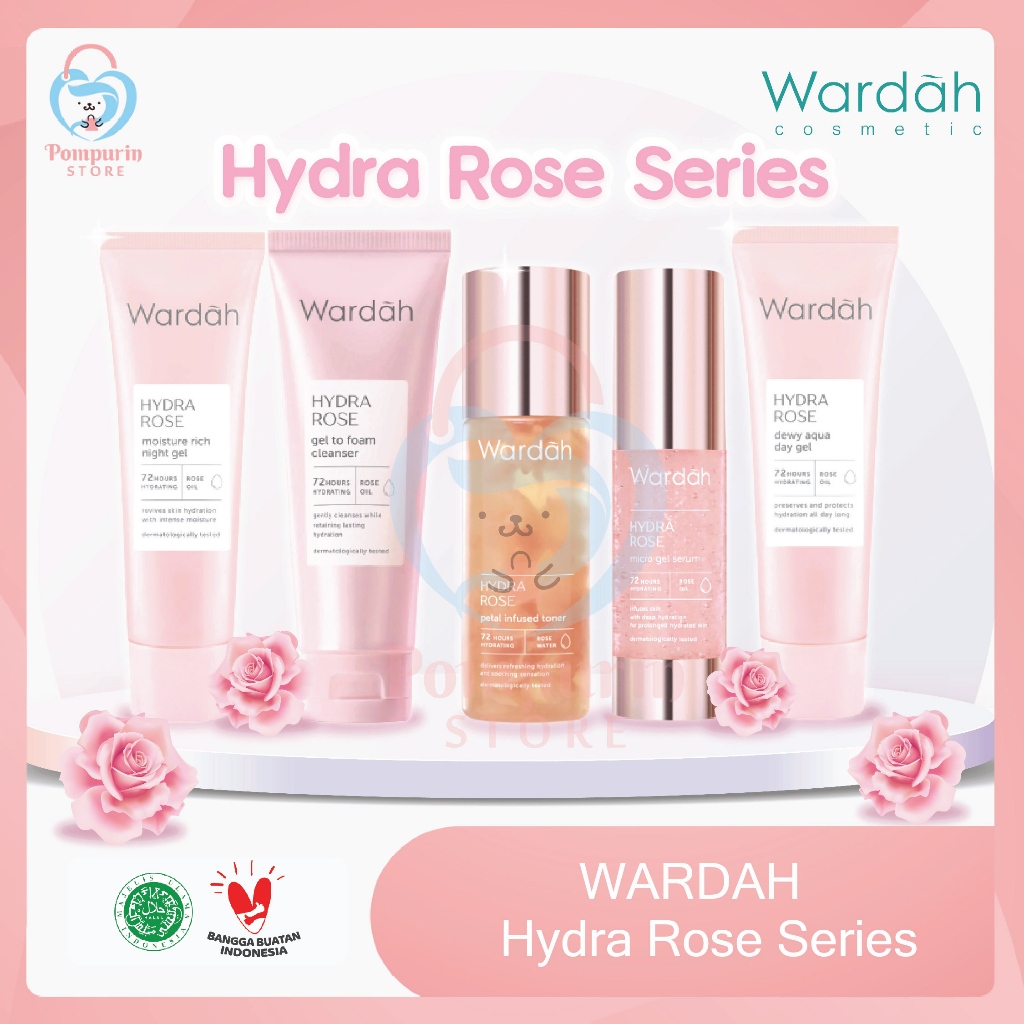 Jual WARDAH Hydra Rose Skincare Series - Micro Gel Serum / Dewy Aqua ...