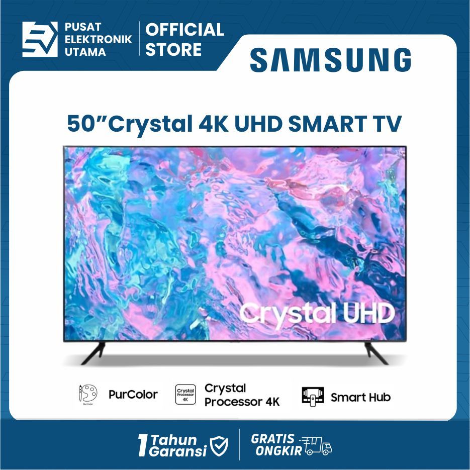 Jual Samsung 50CU7000 Crystal 4K UHD SMART TV 50 Inch UA50CU7000KXXD | Shopee Indonesia