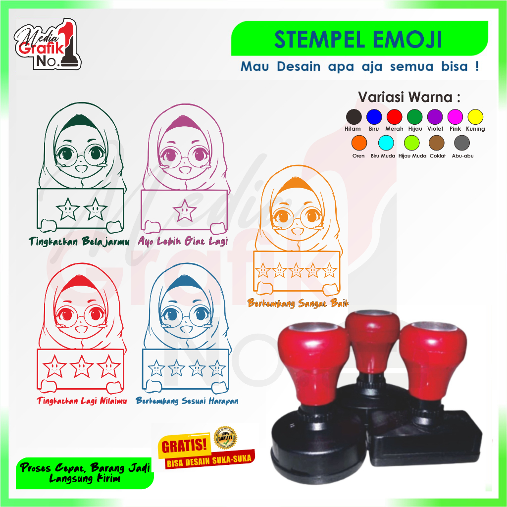 Jual COD Stempel reward Guru / Stempel Nilai Siswa TK PAUD SD / Stemple ...