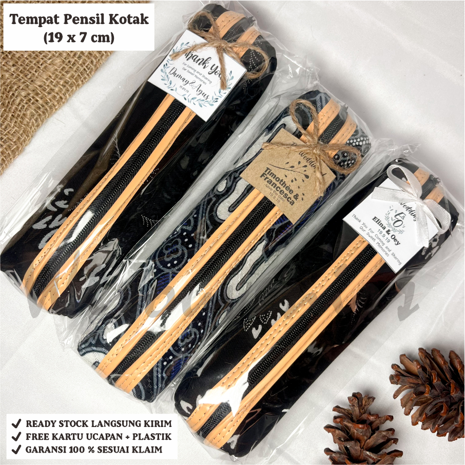 Jual Souvenir Pernikahan Tempat Pensil Batik Khas Jogja 19 x 7 cm Souvenir Tempat Pensil Batik ...