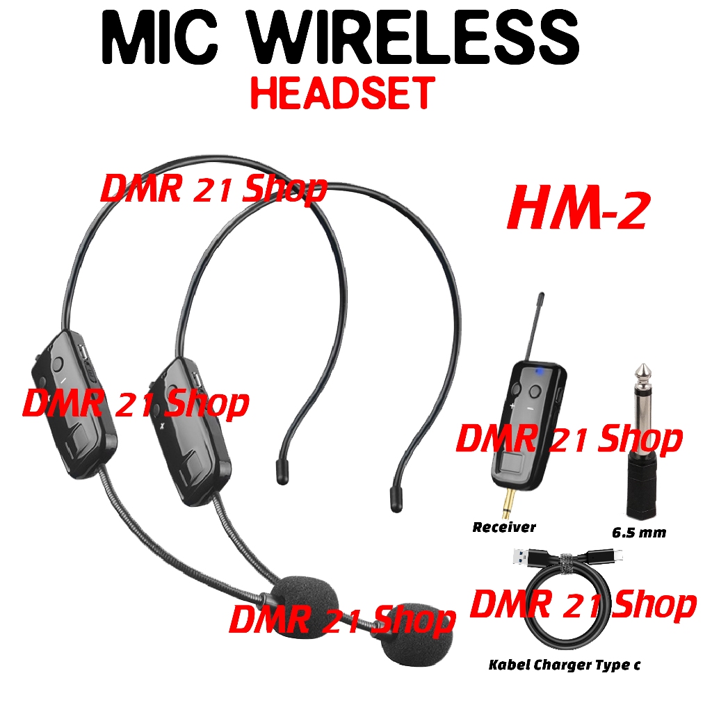 Jual Microphone Mic Clip On Wireless Imam Masjid Bando UHF 2.4G Mikrofon Telinga Jepit ...