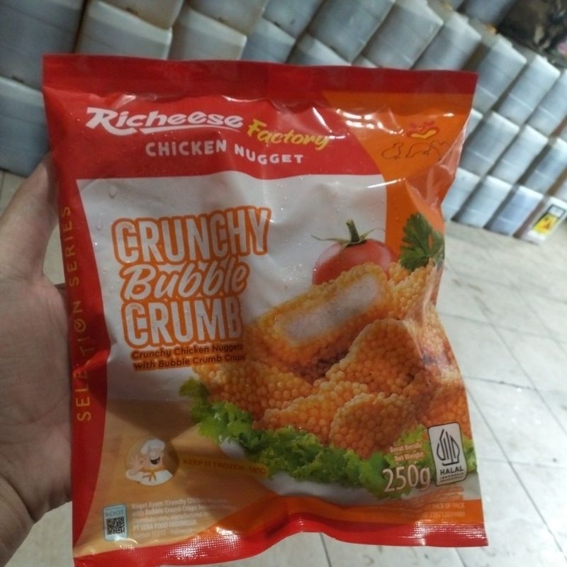 Jual Richeese Factory Chicken Nugget Crunchy Bubble Crumb 250 gr ...