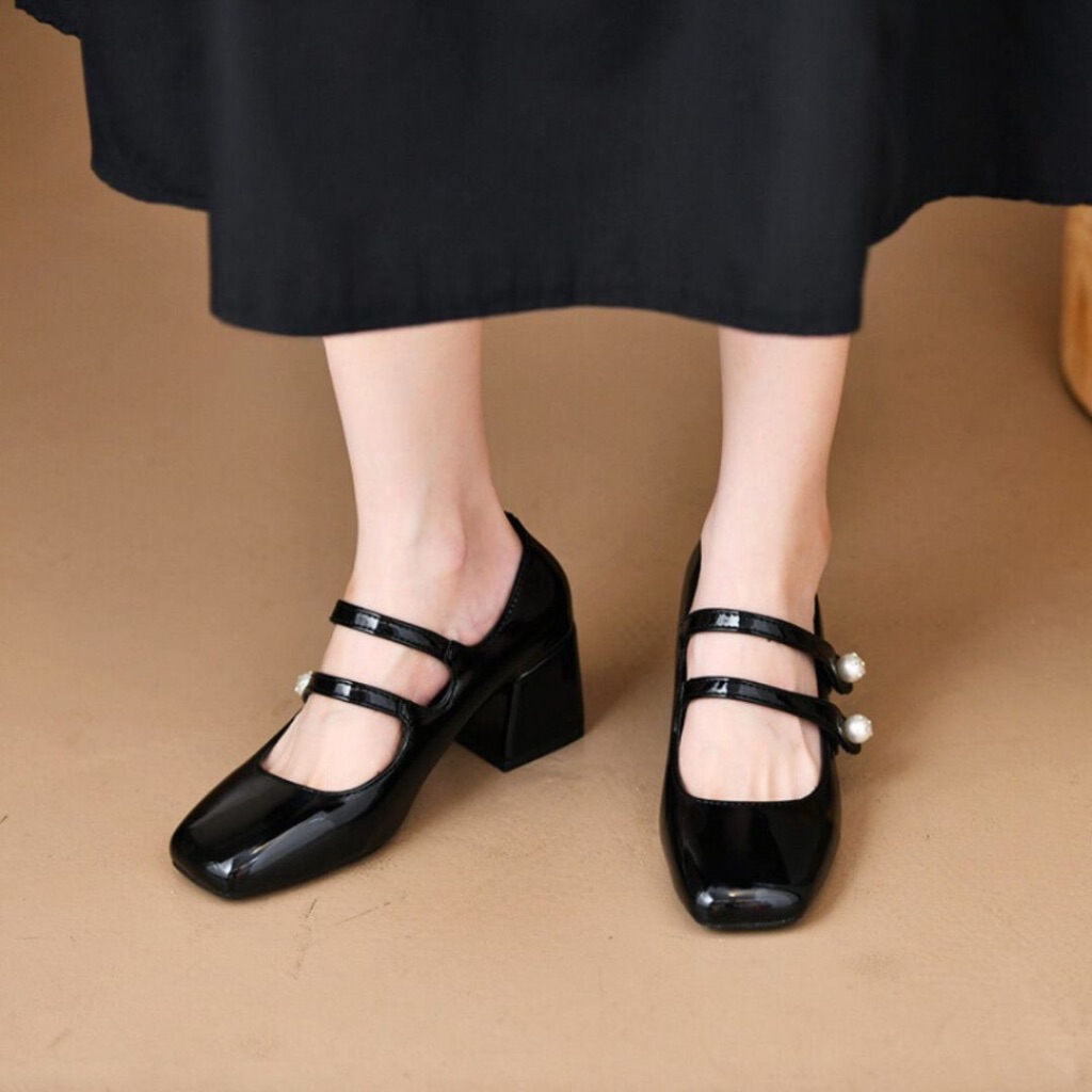 Jual TULIPS - Sepatu Lebaran Wanita Hak Tapak Tahu Slip On Mary Jane ...