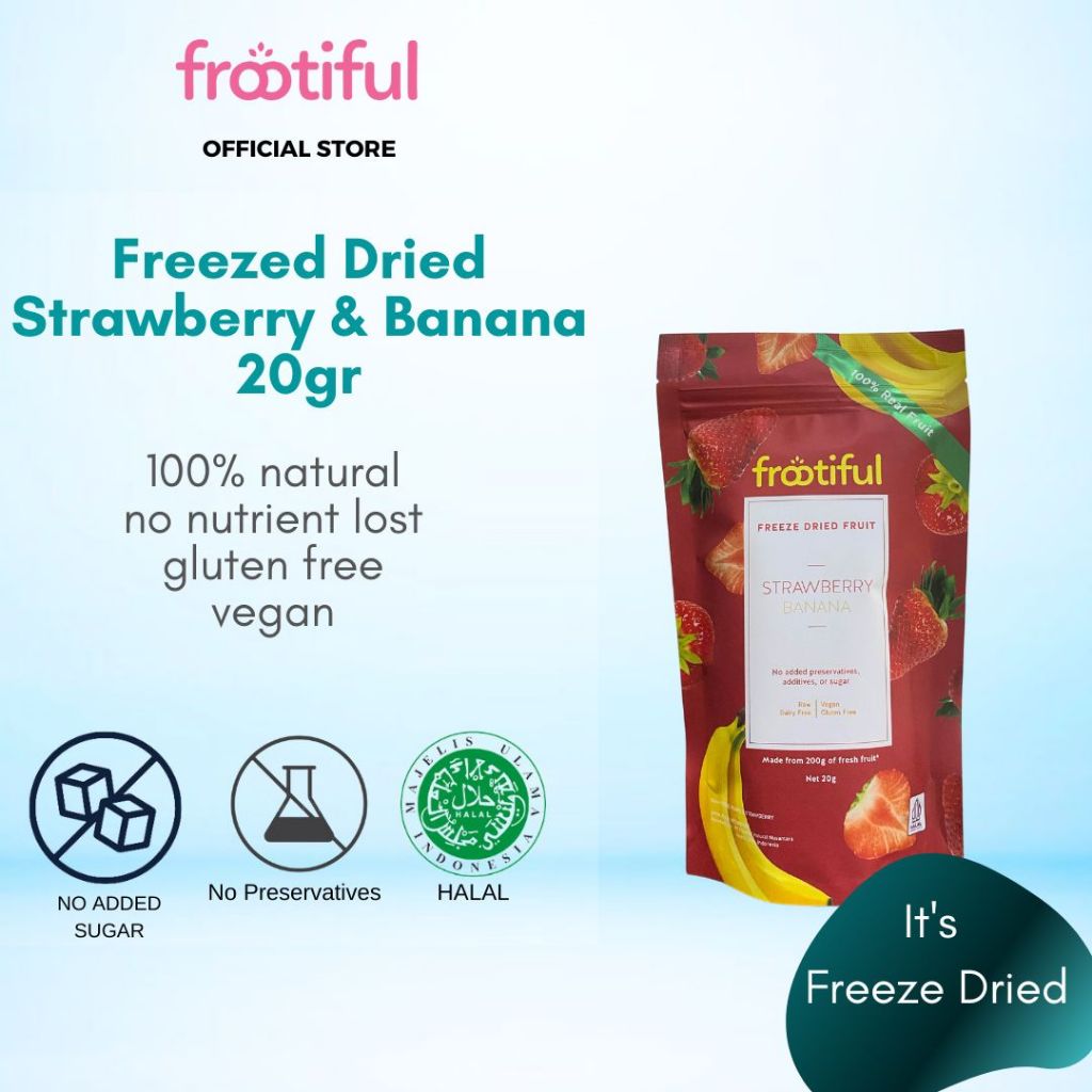Jual Frootiful Freeze Dried Fruit Strawberry Banana | Shopee Indonesia