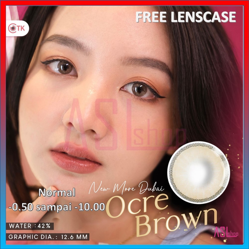 Jual SOFTLENS NEW MORE DUBAI OCRE BROWN NORMAL & MINUS TINGGI (-0.50 s ...