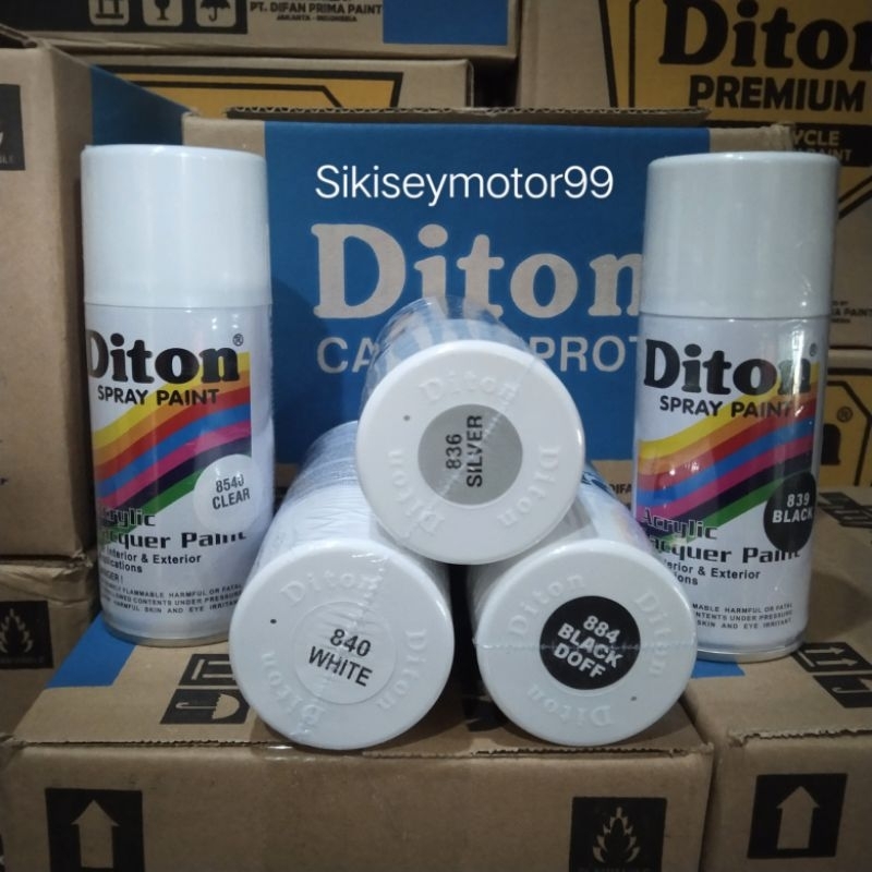 Jual CAT SEMPROT DITON 150CC CAT DITON HITAM HITAM DOP SILVER PUTIH ...