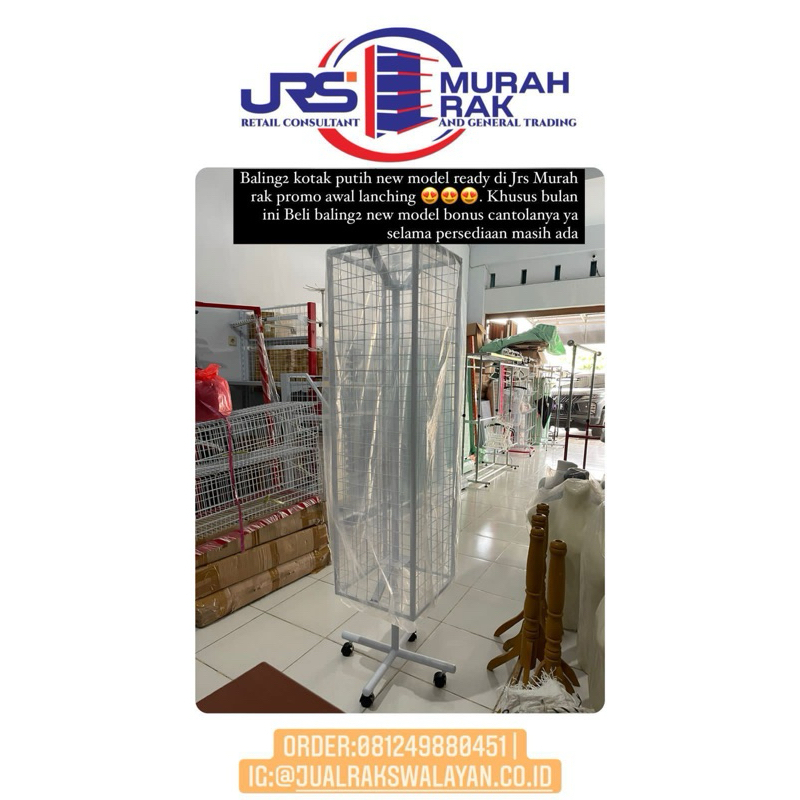 Jual Rak Display Putar, Ram Putar, Ram Baling Kotak Tinggi 165cm ...