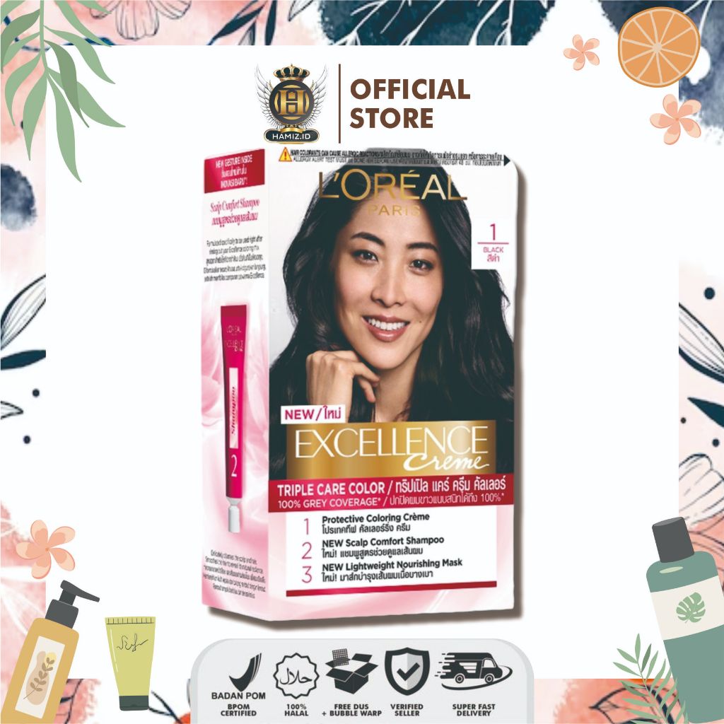Jual L'Oreal Paris Excellence Color 1 Hitam Alami | Shopee Indonesia