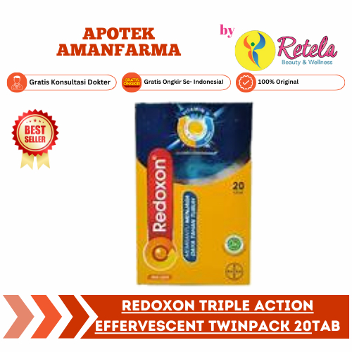 Jual Redoxon Triple Action Effervescent Twinpack Isi 20 Tablet ...