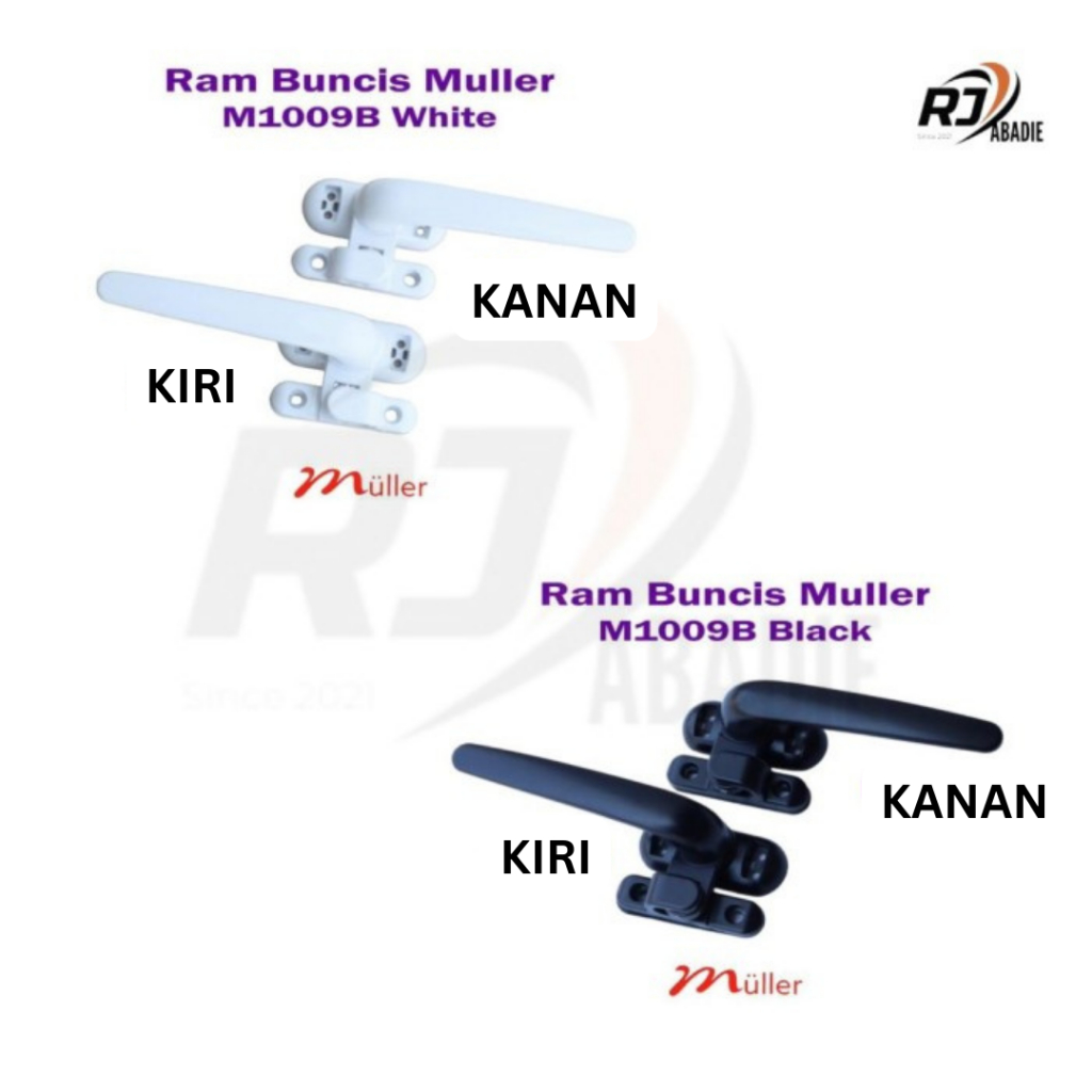 Jual Kunci Jendela Grendel Rambuncis Aluminium Muller M1009B Kanan ...