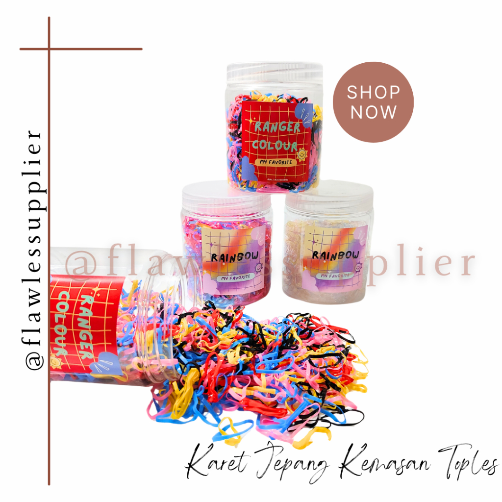 Jual Karet Ikat Rambut Jepang Anak Kemasan Tabung Box Botol Model ...