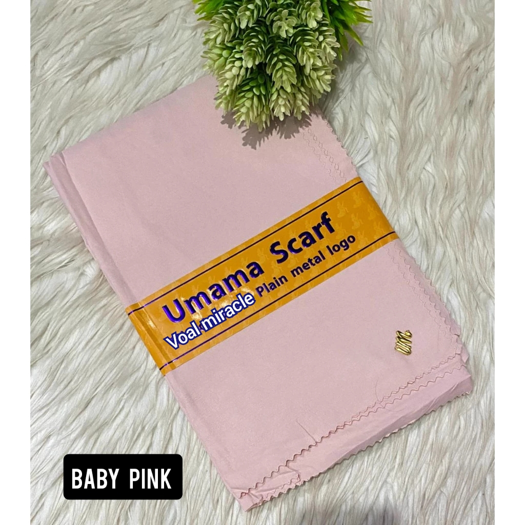 Jual UMAMA VOAL MIRACLE METAL LOGO PLAIN LC Scarf Hijab Jilbab Voal ...