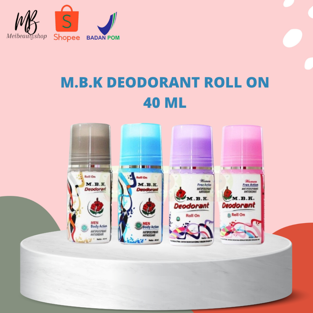 Jual M.B.K Deodorant Roll On 40 ml / Deodorant / Penghilang Bau Badan ...