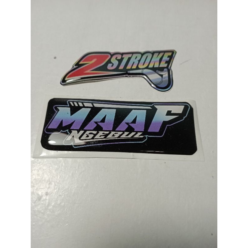 Jual sticker timbul 2 stroke dan maaf ngebul... | Shopee Indonesia