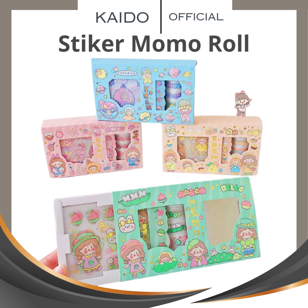 Jual Stiker Momo Stiker Karakter Set 4Roll + 10Lembar Stiker Kartun ...