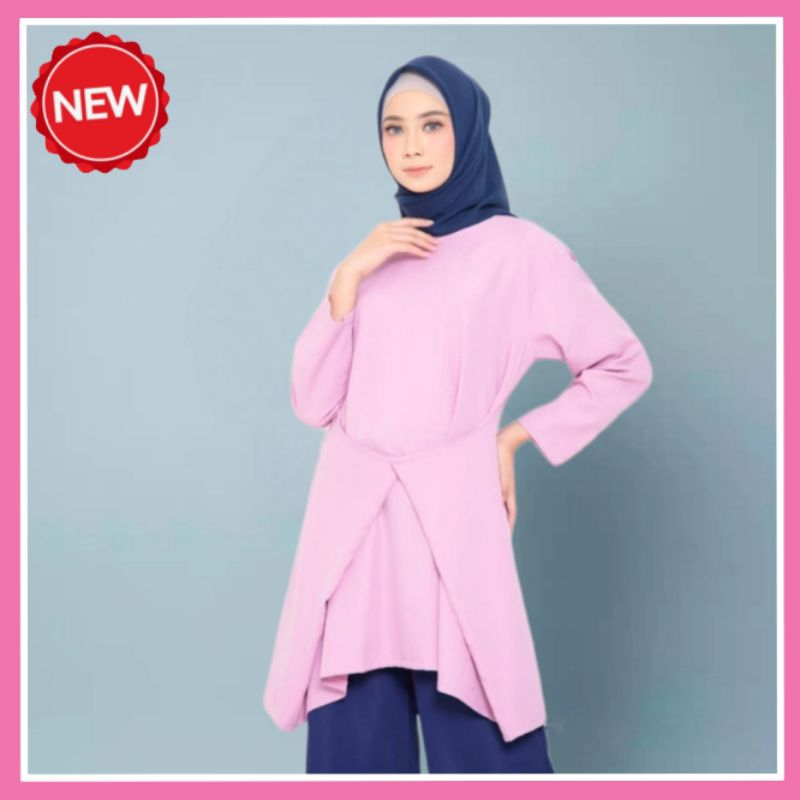 Jual ZM Zaskia Mecca Maeko Pink Tunik Size XXL | Shopee Indonesia