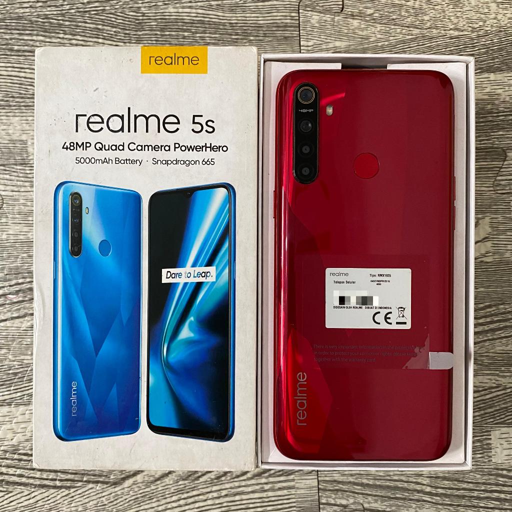 Jual Realme 5s 4/128 Second Fullset Bekas Resmi | Shopee Indonesia