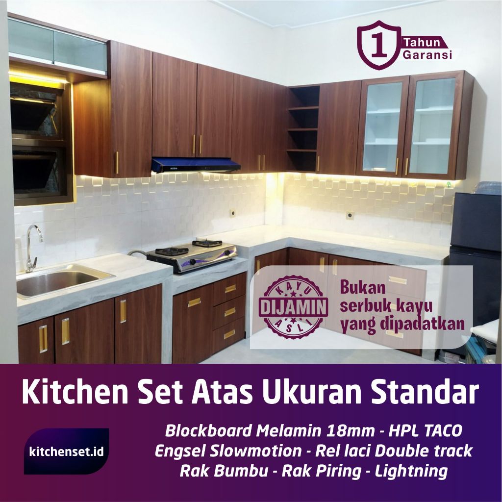 Jual Kitchen Set Minimalis Modern Murah - Kabinet Atas Ukuran Standar ...